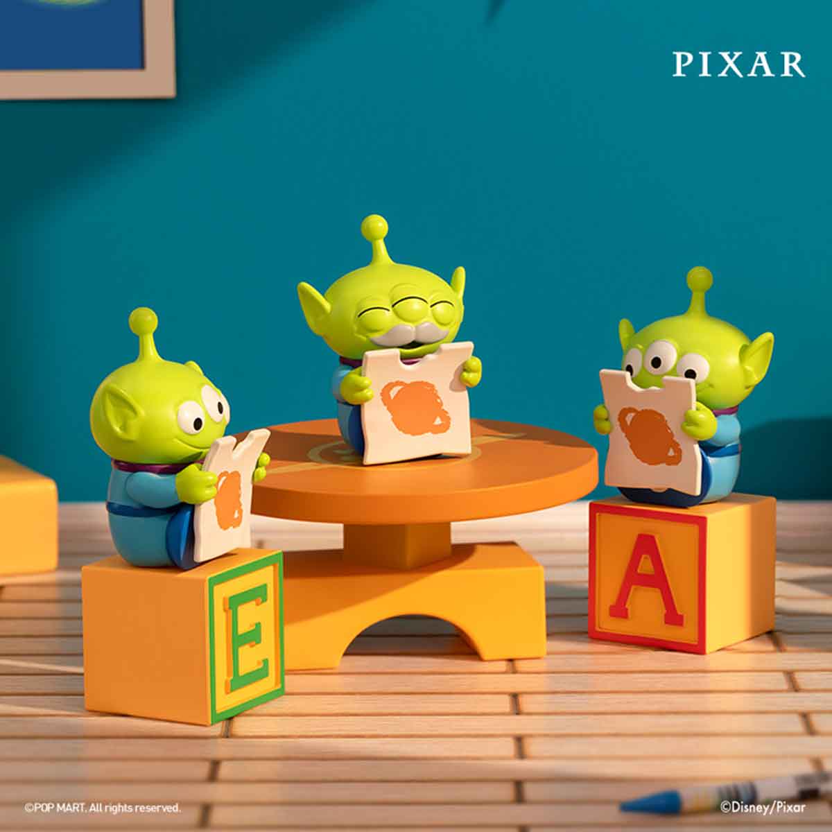 POP MART Pixar Alien Party Games Series Scene Sets Blind Box Single Box